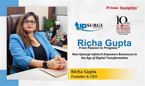 Richa Gupta Founder And Ceo Upsurge Infotech
