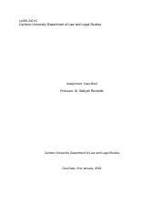 Laws G Case Brief Pdf Laws G Carleton University Department