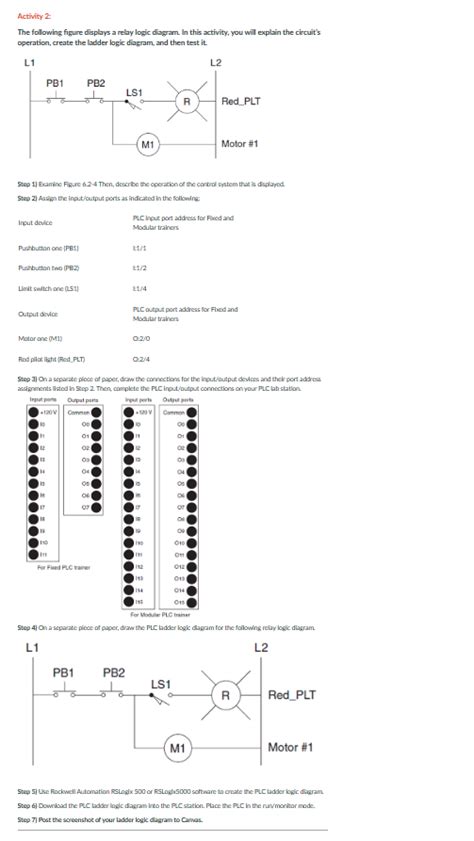 Activity 2The Following Figure Displays A Relay Logic Chegg