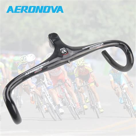 Bike Handlebar Carbon Road Handlebar AERONOVA Cycling Integrated ...