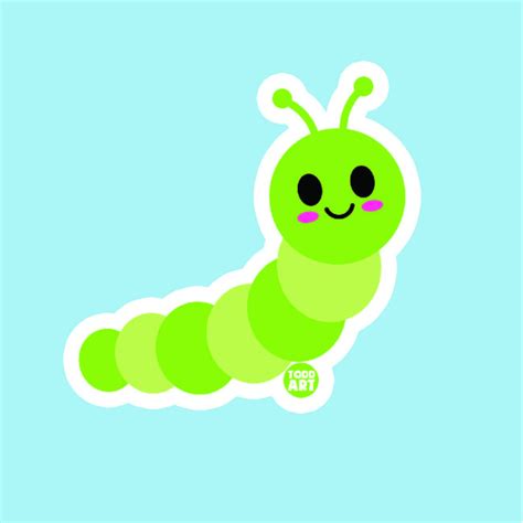 Boo Boo Buddies Inchworm Sticker 10pc Boo Boo Buddies Brands