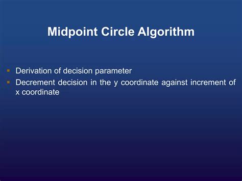 Computergraphicscircledrawingtechniqppt Drawing And Sketching