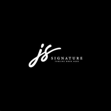 Premium Vector Js Initial Letter Vector Logo Template In Handwritten Signature Style