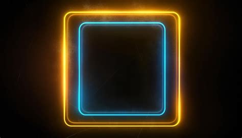 Abstract Technology Led Screens Blue Orange Glowing Neon Line Animation