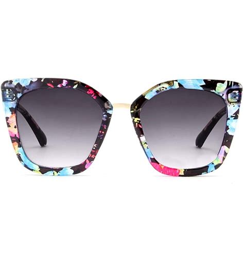 Oversized Colorful One Piece Square Sunglasses Flat Gradient