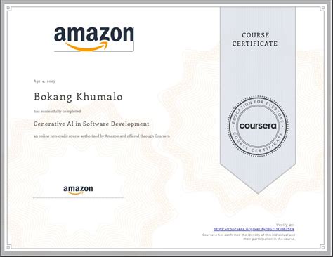 Generativeai Softwaredevelopment Ai Amazonlearning Techinnovation Bokang Khumalo