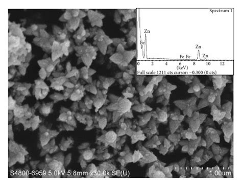 A Low Magnification Sem Micrograph Insert Edx Spectrum And B