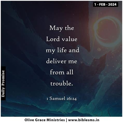 1 Samuel 26 24 Daily Bible Verse Daily Bible Verse