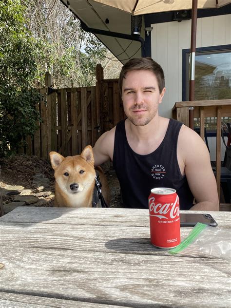 Is It Even Possible To Remove This Ugly Can Of Coke From This Photo Of Me And My Pup It Looks