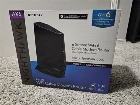 Netgear Nighthawk Ax6 Cax30 Wifi 6 Cable Modem Router Docsis 3 1 Ax2700 Ebay