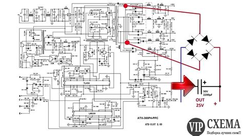 Схема блока питания компьютера 300w Codegen