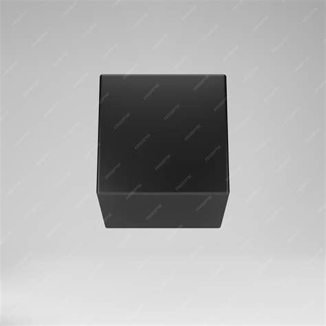 Premium Vector Black 3d Modeling Cube With Perspective Isolated On