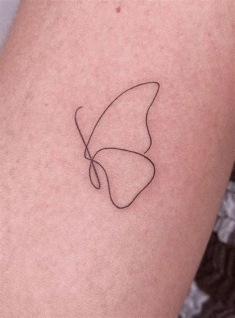 Fine Line Butterfly Tattoo Tattoo Papillon Butterfly Wing Tattoo