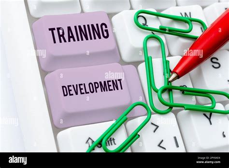 Text Sign Showing Training Development Business Idea Learn And Expand