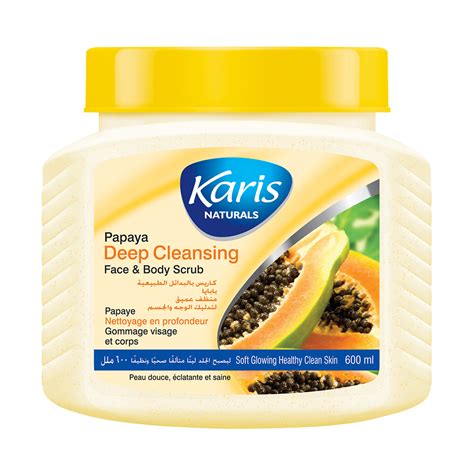 Papaya Deep Cleansing Face And Body Scrub Karis Naturals
