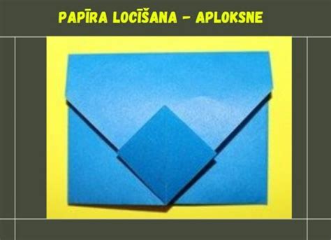 Papīra Locīšana Aploksne Mācību Materiāli