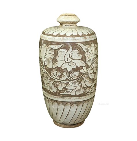 白釉剔花缠枝花卉纹梅瓶拍卖品 图片 价格 鉴赏 元代以前陶瓷 雅昌艺术品拍卖网