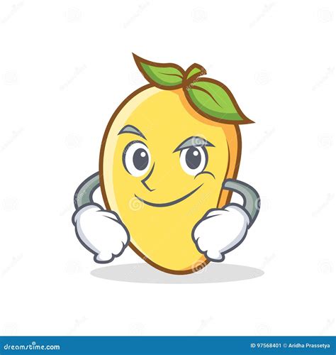 Smirking Mango Character Cartoon Mascot Stock Vector Illustration Of