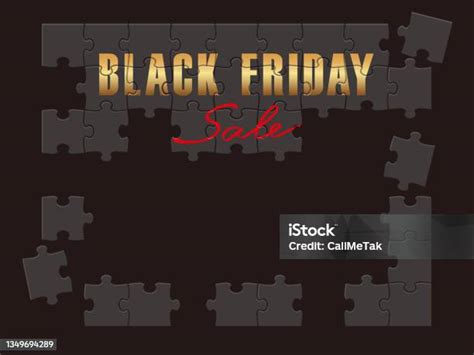 검은 배경에 지그톱 퍼즐 조각으로 만든 블랙 프라이데이 판매 벡터 프레임 0명에 대한 스톡 벡터 아트 및 기타 이미지 0명 11월 12월 Istock