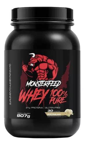 Whey 100 Pure 907g Monsterfeed Sabor Baunilha Mercadolivre