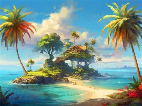 Premium Photo A Tropical Island Paradise