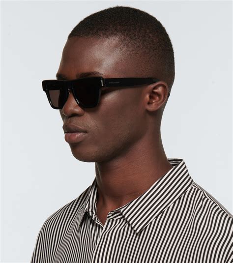 Square Frame Acetate Sunglasses In Black Saint Laurent Mytheresa
