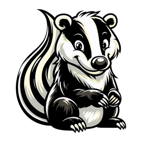 Premium Vector Cartoon Badger Vector Illustration