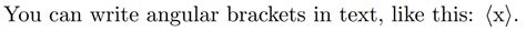 How Do I Create Angular Brackets In Latex Overleaf Online Latex Editor