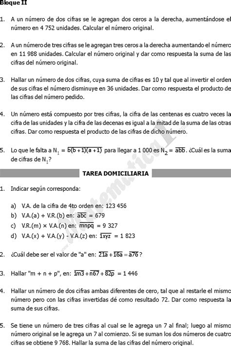 Sistemas De Numeracion Ejercicios Resueltos Pdf