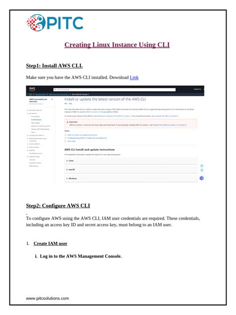 Create Linux Ec2 Instance Via Aws Cli Pdf Command Line Interface