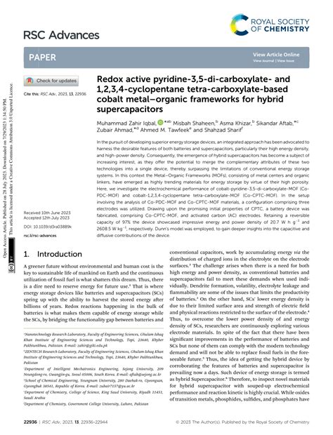 Pdf Redox Active Pyridine 35 Di Carboxylate And 1234 Cyclopentane Tetra Carboxylate Based
