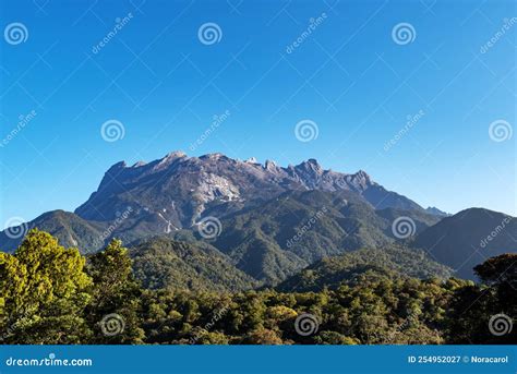 View Of Mt Kinabalu In Kundasang Ranau Sabah Stock Image Image Of