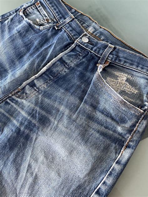 リーバイス Levis 501鬼ヒゲ ダメージリペア 00年代w34 メルカリ