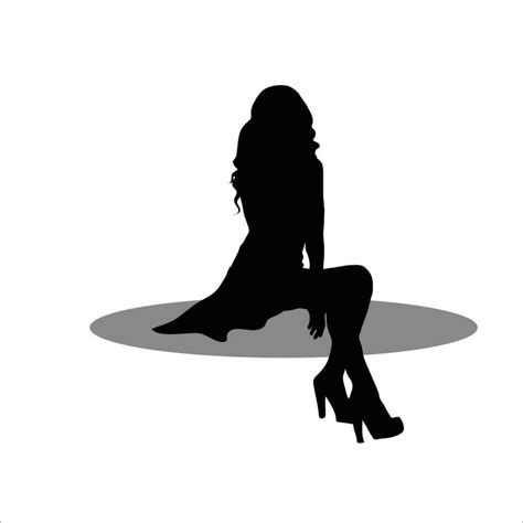 Girl Sitting Silhouette 34037537 Vector Art At Vecteezy