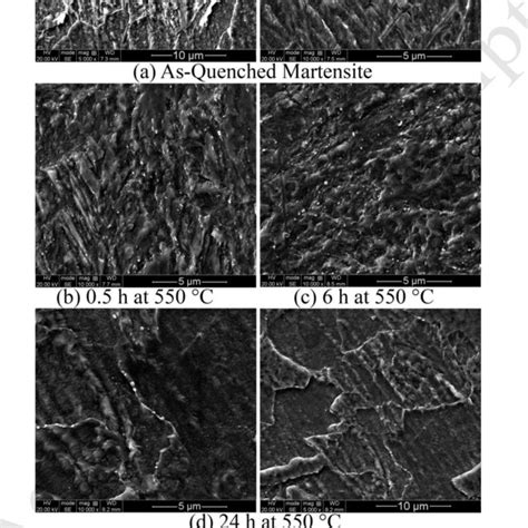 Microstructural Evolutions During Tempering Of The As Quenched