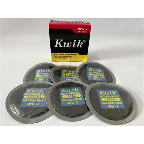 แผ่นปะซ่อมรูตะปู สำหรับยางแบบผ้าใบ แผ่นปะยางกลมสำหรับรถยนต์ Mpu 2 ขนาด 90มม 10 ชิ้น กล่อง