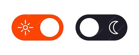 낮 밤 스위치 간단한 다크 모드 스위치 아이콘입니다 가제트 인터페이스의 개념은 낮과 밤 모드 및 Ui 기호로 전환합니다 낮과 밤 모드 벡터 켜기 끄기 스위치입니다