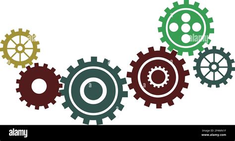 Industrial Cogs Gears Illustration Vector Isolated On White Background Stock Vector Image And Art