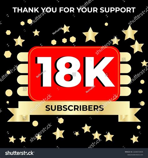 Thank You 18k Followers Celebration Template Stock Vector Royalty Free