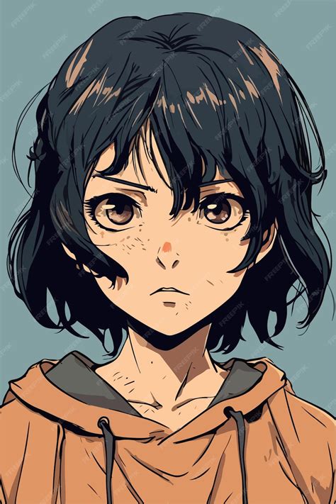Premium Vector Young Girl Anime Style Character Vector Illustration