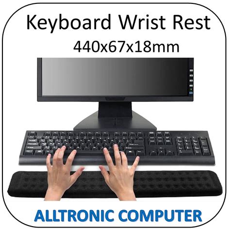 Keyboard Wrist Rest Black Memory Foam Ergonomic Keyboard Wrist Rest Support For Easy Typing