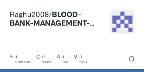 Github Raghu Blood Bank Management System