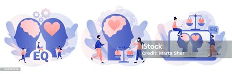 정서적 지능 균형의 상징으로 비늘에 심장과 두뇌 내면의 성격을 탐구한다 사랑 마음 논리적 현대 플랫 만화 스타일 흰색 배경의