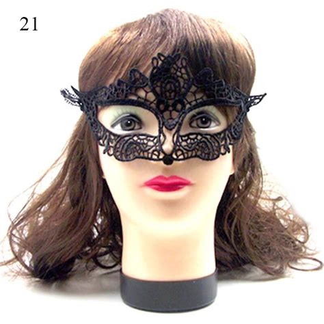 Womens Sexy Lace Masquerade Mask For Halloween Cosplay Prom Party