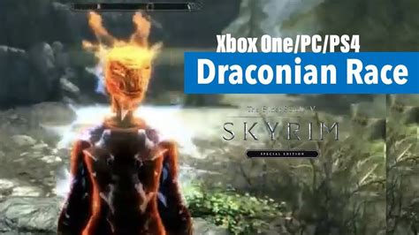 Skyrim SE Xbox One PC PS4 Mods Draconian Race YouTube