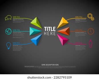 Vector Dark Infographic Diagram Template Made Stock Vector Royalty Free Shutterstock