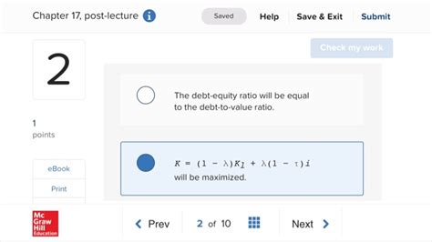 Solved Chapter 17 Post Lecture Saved Help Saveand Exit Submit