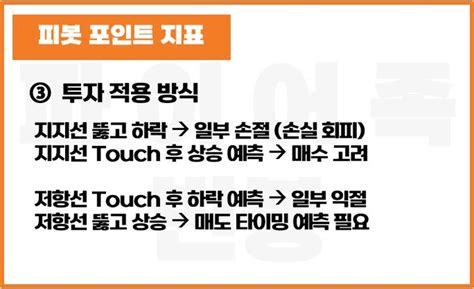 주식 차트 피봇 Pivot 포인트 보조지표 뜻 적용방법 예시