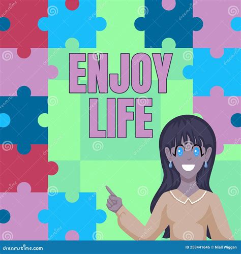 Inspiration Showing Sign Enjoy Life Internet Concept Any Thing Place