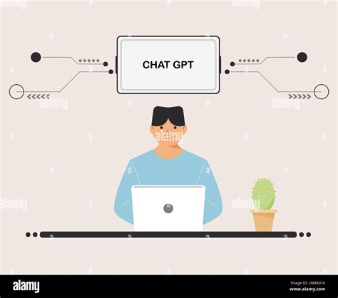 Chat GPT Men Person Use Laptop Digital Babe People Search Chat GPT AI OpenAI Smart Bot